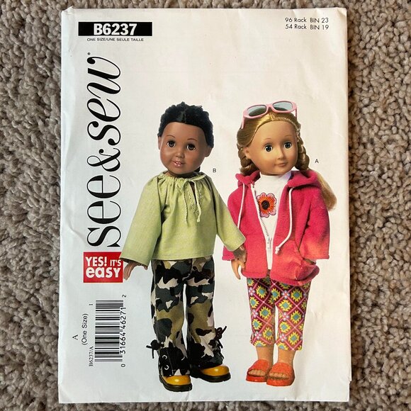 See & Sew | Toys | See Sew 8 Inch Doll Sewing Patterns 5 Clothing ...